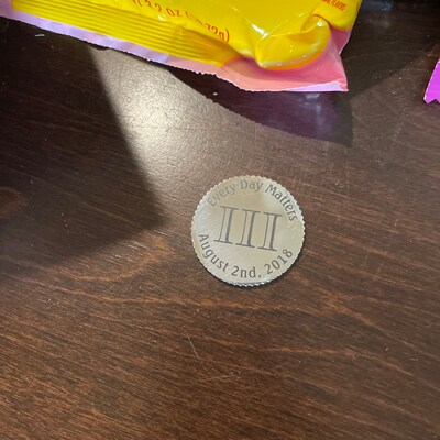 Custom Laser Engraved Stainless Steel Coin - Etsy