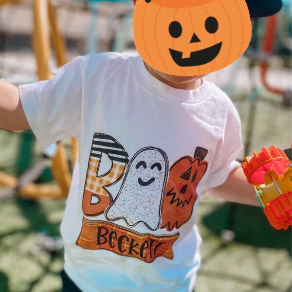 Personalized Pumpkin Tractor Kids Shirt - Fall Truck Toddler Shirt ...