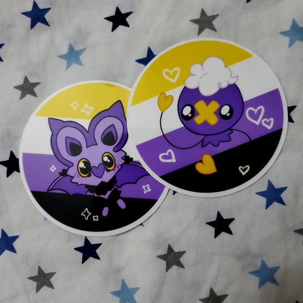 LGBTQ Set 1 Pokemon Round Vinyl Stickers 3 Inches Rainbow Gay Queer ...