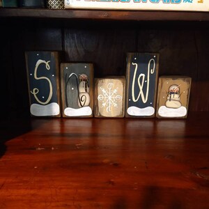 Seasonal Primitive Word Blocks/reversible Blocks/4 | Etsy