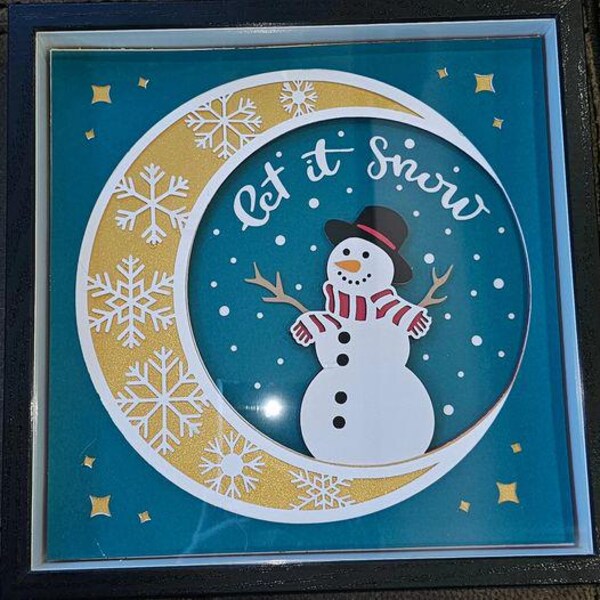 3D Moon Welcome Shadow Box, Floral Svg, 3D Mandala, Flower Shadow Box ...