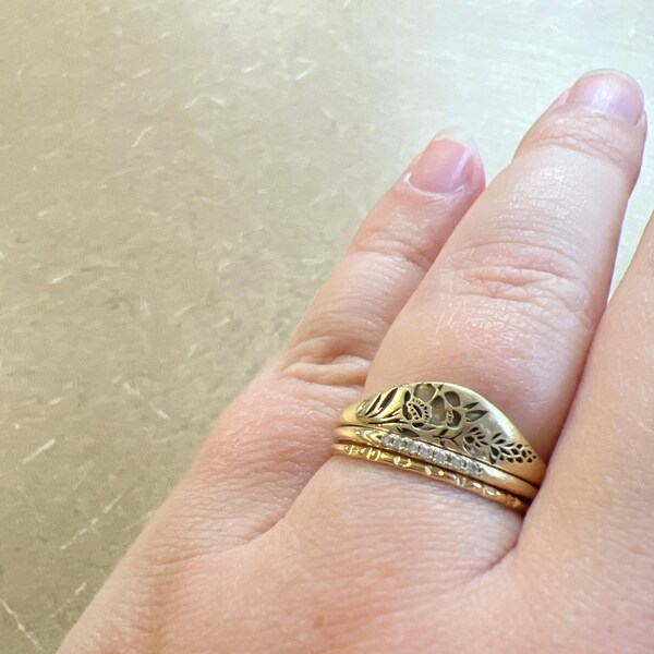 Custom 1 Mm Secret Message Ring, Hidden Quote Jewelry, Initial Ring ...