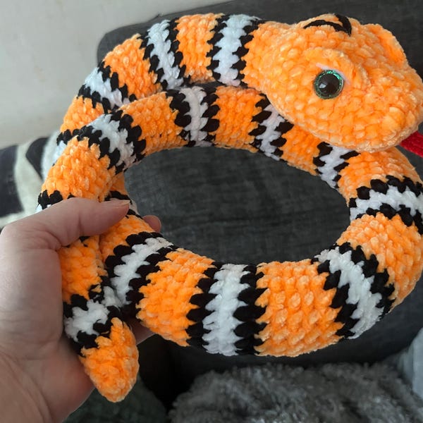 Snake Crochet Pattern English and German, Pdf Download, Crochet ...