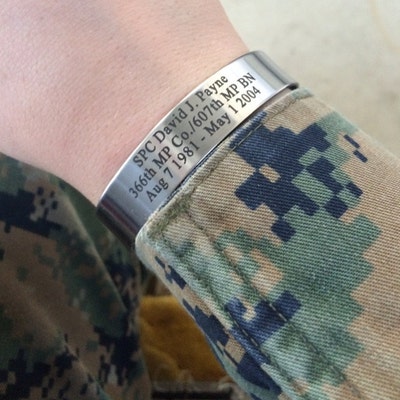 Memorial Bracelet polished Stainless Steel KIA Bracelet / Memorial ...