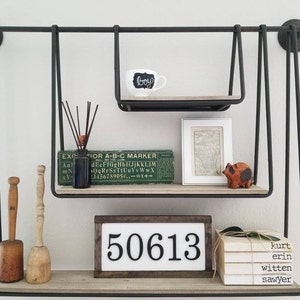 Zip Code Sign, Personalized Sign, Farmhouse Sign, Farmhouse Decor ...