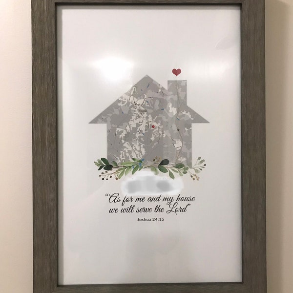 New Home Gift, Housewarming Gift for Couple, New House Map, First Home ...