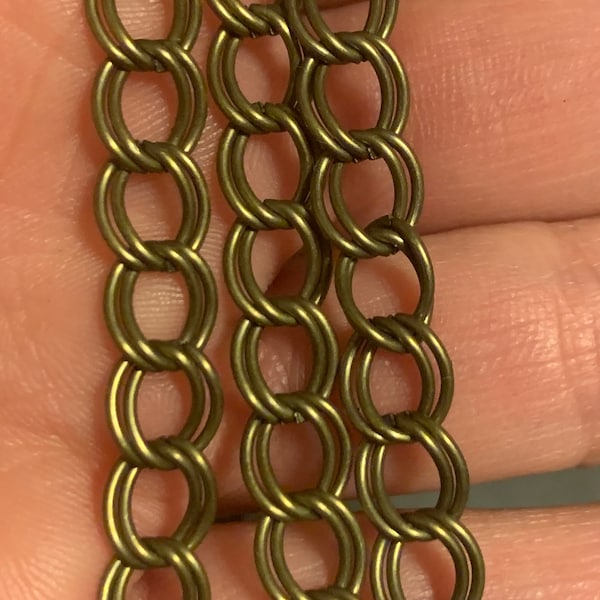 16ft (5m) of Antique Bronze Brass Double Curb Chain 6mm A2723 - Etsy