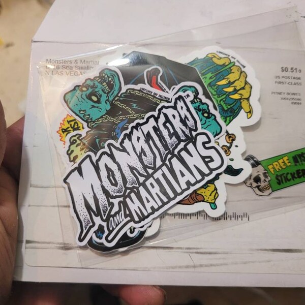 Psycho Zombie Vinyl Sticker, Horror Punk Decal, Psychobilly Rockabilly ...