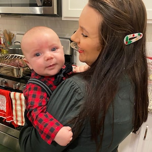 Holly Jolly Hair Barrettes, Holiday Resin Hair Clips , Mistletoe Hair ...