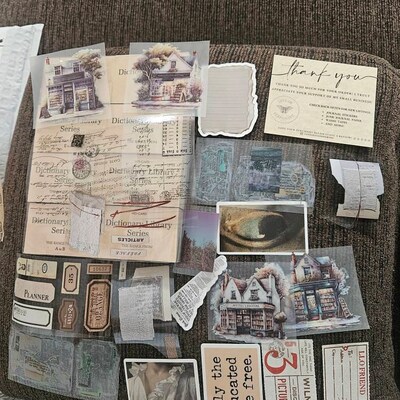 20/pgs. Retro Label Washi Stickers, Scrapbooking, Junk Journal, Planner ...