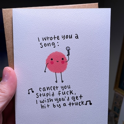 Cancer Greeting Card Funny Cancer Song Cancer Encouragement Cancer ...