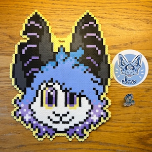 Custom Fursona Perler Badges - Etsy