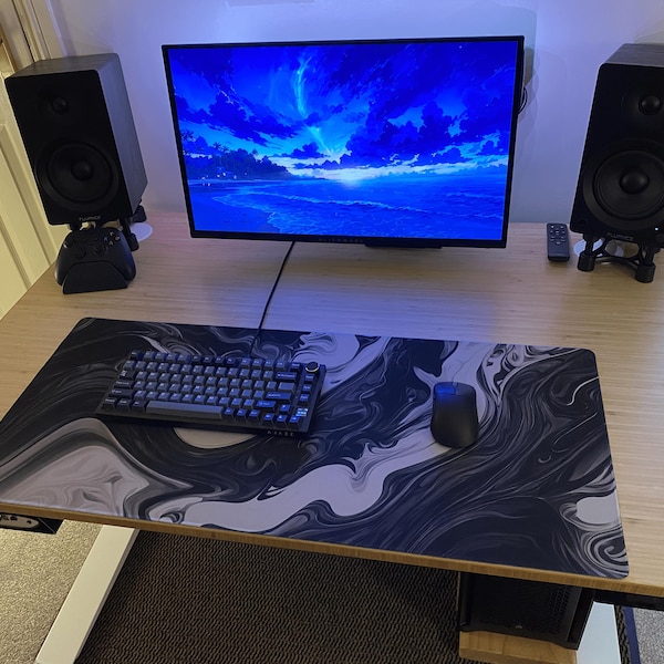 Techsource Mousepad - Liquid Black | 900x400/800x300 | Stitched Edges ...