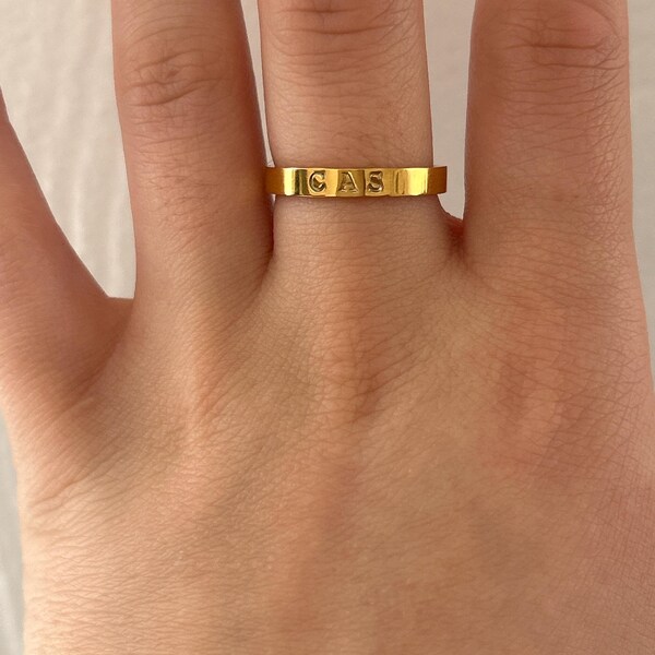 Custom Ring Personalized Ring Your Words Ring Custom Text Ring ...