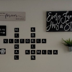 55 Scrabble Tile Wall Art Letters Handmade/customizable Price per Tile ...