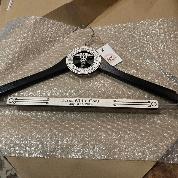 White Coat Hanger, Medical Student Gift, Gift for New Doctor, Medical ...