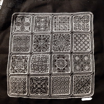 Botanical Blackwork Sampler - Etsy