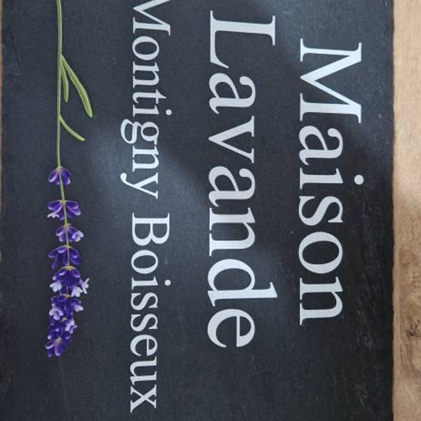 Rustic Lavender Slate House Sign Farmhouse Plaque Door Number - Etsy