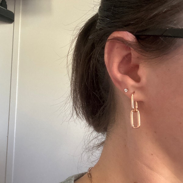 Dangle Link Earrings by Caitlyn Minimalist • Cable Link Earrings ...