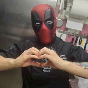 Deadpool Halfshell Costume Cosplay Mask With Screen Printed Fabric and ...