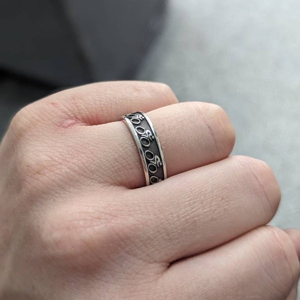 BIKE RIDER Ring in Silver, Gold or 2-toned, Bicycle Ring, Bike, Cyclist ...