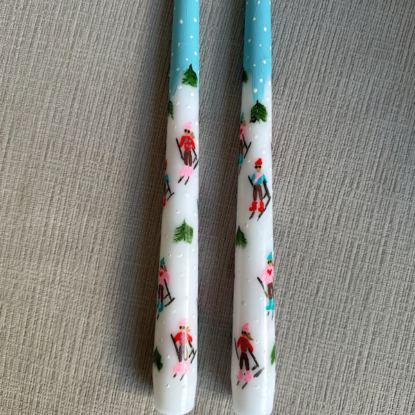 2 White Taper Candles W/ Handpainted Gold Crosses First Communion ...