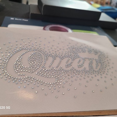 Rose Rhinestone Transfer Bling Hot Fix Iron on Patch Motif Design ...