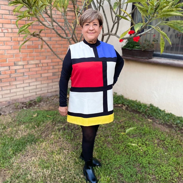 Mondrian Dress, Mod Designer Dress, Made to Measure Dress, Iconic Dress ...
