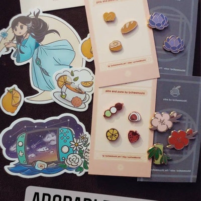 Tiny Eats Pretzel Pin, Cinnamon Bun Pin, Baguette Pin, Board Filler Pin ...