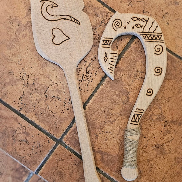 Handcrafted Moana Oar, Moana Paddle, Wooden Oar, Moana Costume, Moana ...