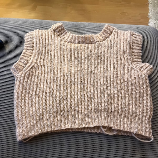 Crochet Ribbed Vest Pattern: Easy Pullover (PDF Pattern) - Etsy