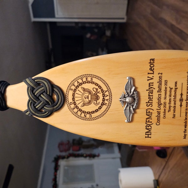 MILITARY PADDLE With Engraved Logo and Personalized Message - Etsy