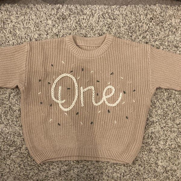 Custom Baby First Birthday Sweater, Birthday Gift, First Christmas Gift ...