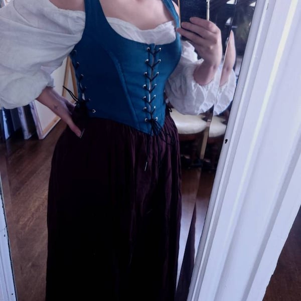 Silk Renaissance Ladies Bodice adina Bust 44-47 Inches Waist 36.5-39.5 ...