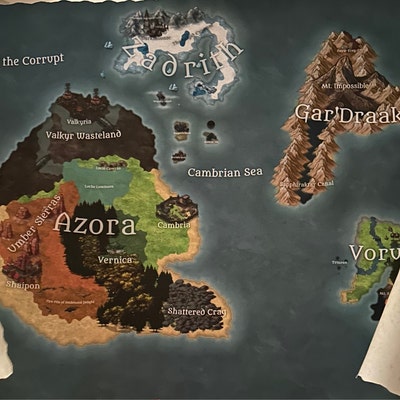 Custom RPG / Game Cloth Map Printing Service - Etsy