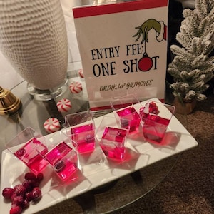 Entry Fee: One Shot - Christmas - Printable Sign - Etsy