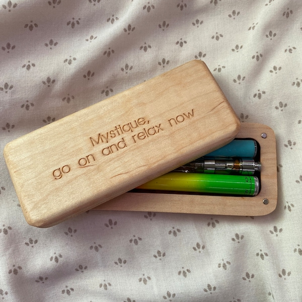 Wooden Case, Pre-roll Holder, One Hitter, Hand Made Cannabis Pocket ...