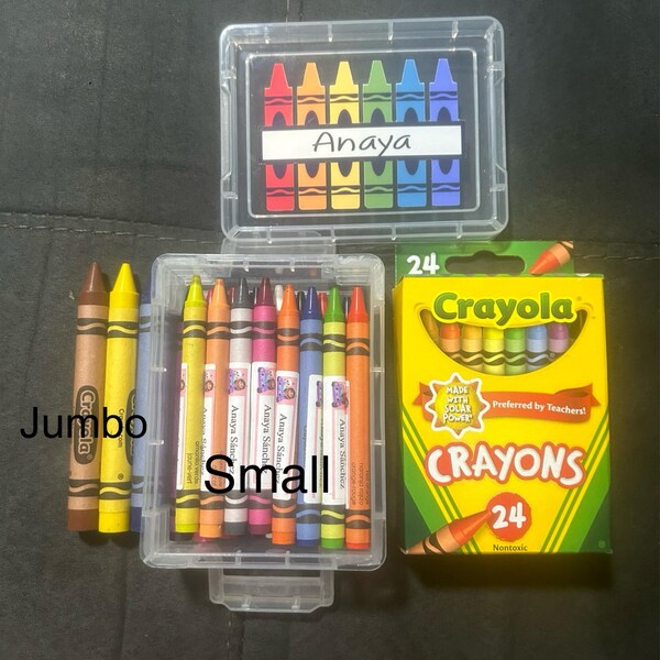 Personalized Crayon Box , School Supplies , Crayon Container, Back to ...