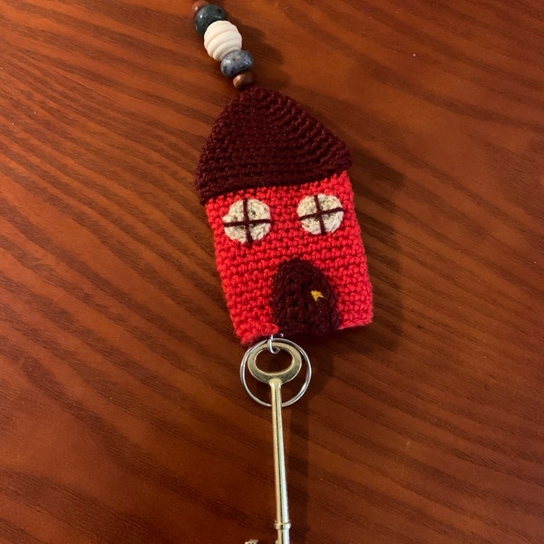Key Cover Crochet Pattern PDF, Cozy Key Holder Tiny House, Key Chain ...