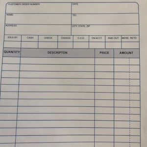 2 Part Ncr Carbonless Sales Receipt Book Full Color Customized 5.5 X 8. ...