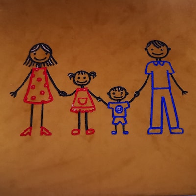 Happy Family Machine Embroidery Design, Mother Father & Children ...
