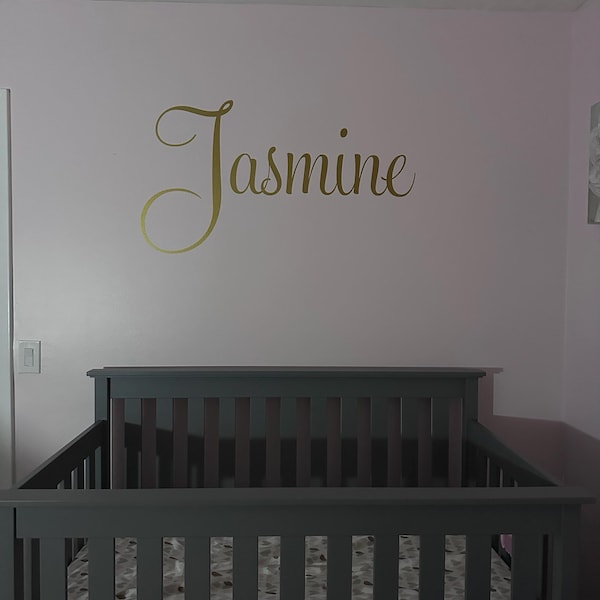 Personalized Name Wall Decal - Custom Wall Sticker, Baby Above Crib or ...