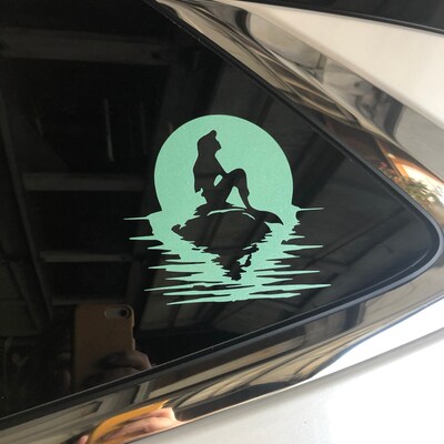 Glitter Princess Ariel Vinyl Decal, Car, Window Sticker, Yeti, Tumbler ...