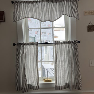 FARMHOUSE Kitchen Curtains, FRENCH COUNTRY Curtain, Kitchen Window ...