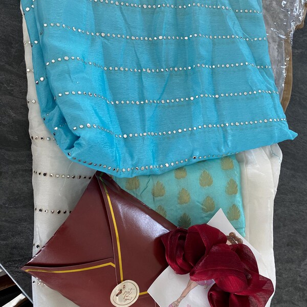 Red Color Net Sequnce Work Saree, Saree for USA Women, Designer Saree ...