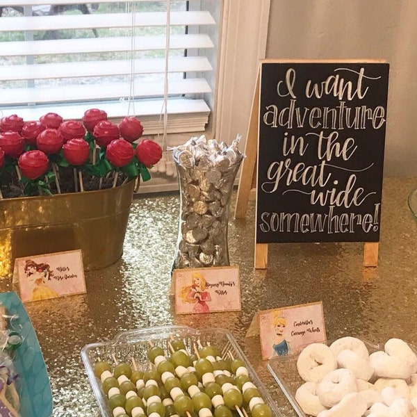 Princess Food Labels, Printable Princess Food Tent Cards, Princess ...