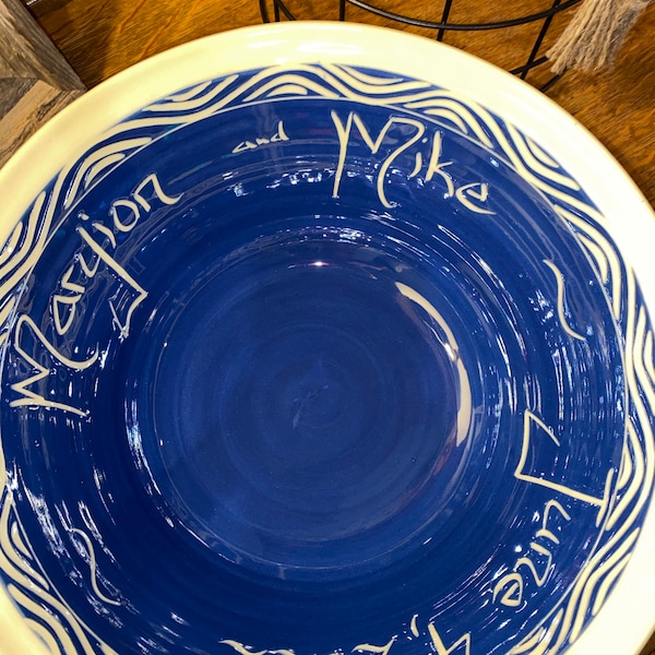 Custom Wedding Bowl, Wave - Etsy