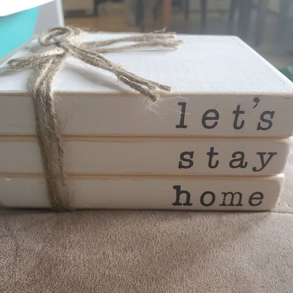Home Sweet Home Wooden Books / Faux Mini Books / Tiered Tray Books ...
