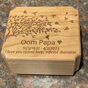 Personalized Tree Memory Box 12x8x4 Custom Hand Made Wood - Etsy