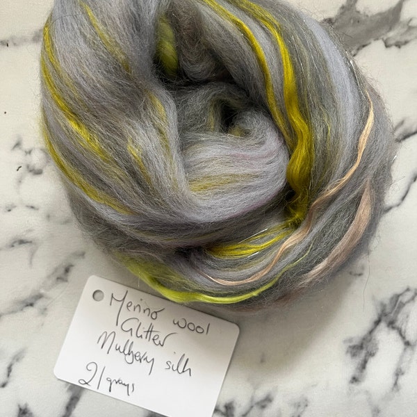 14g 0.4oz Art Wool, Mixed Wool for Wet Felting, Needle Felting, Weaving ...